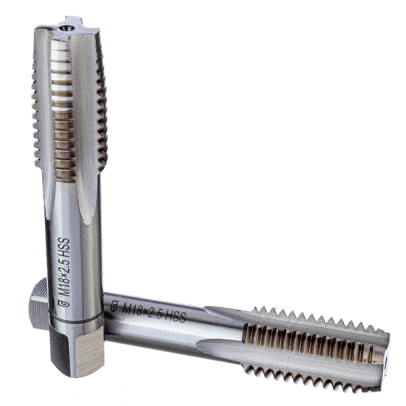 GARWIN INDUSTRIAL GM-TC18250 Метчики ручные M18x2.5, DIN 352, HSS, 6H, комплект из 2 штук