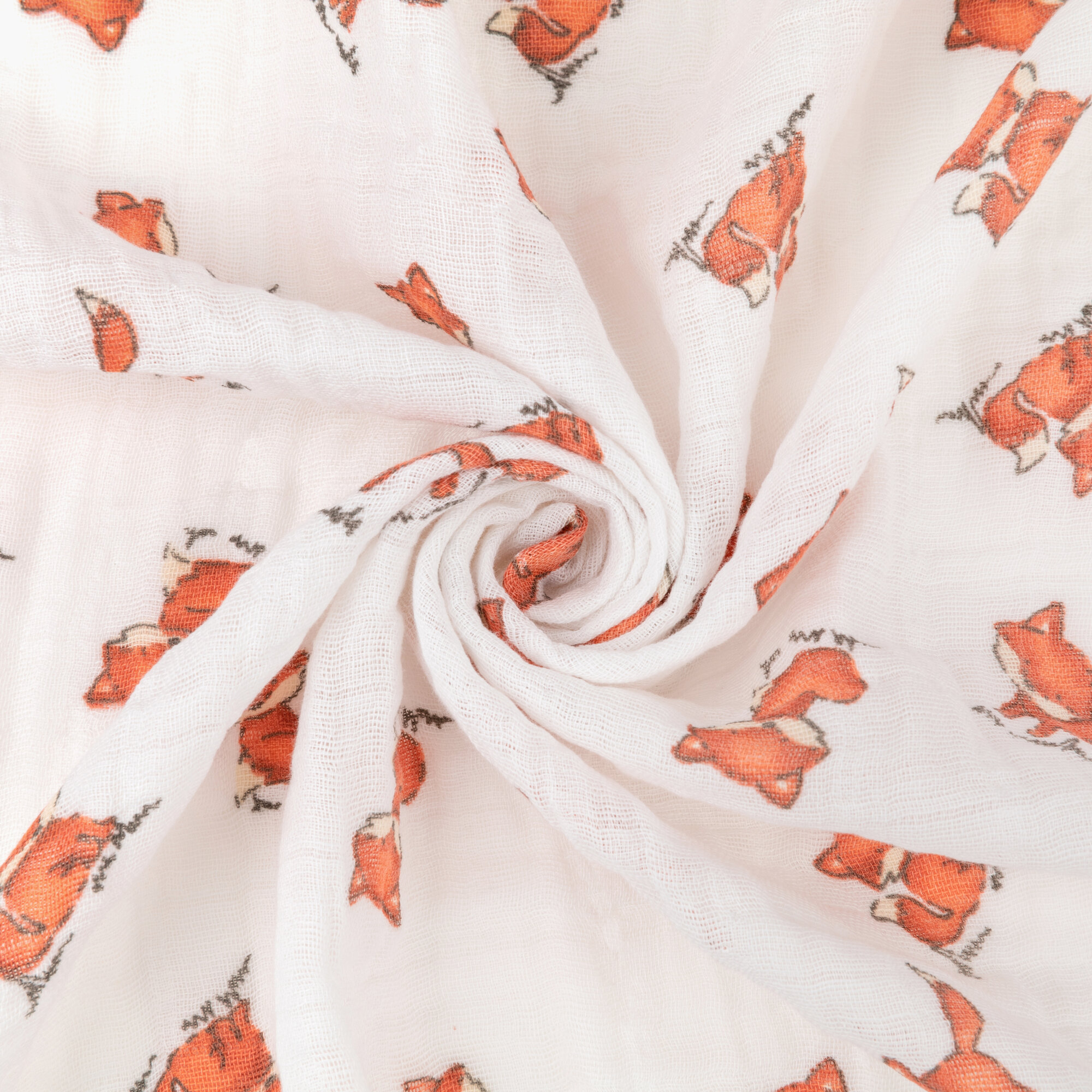 Ткань муслиновая отрез 100x125 см 100% хлопок "PEPPY" EMBRACE, Shannon Fabrics, red fox natural