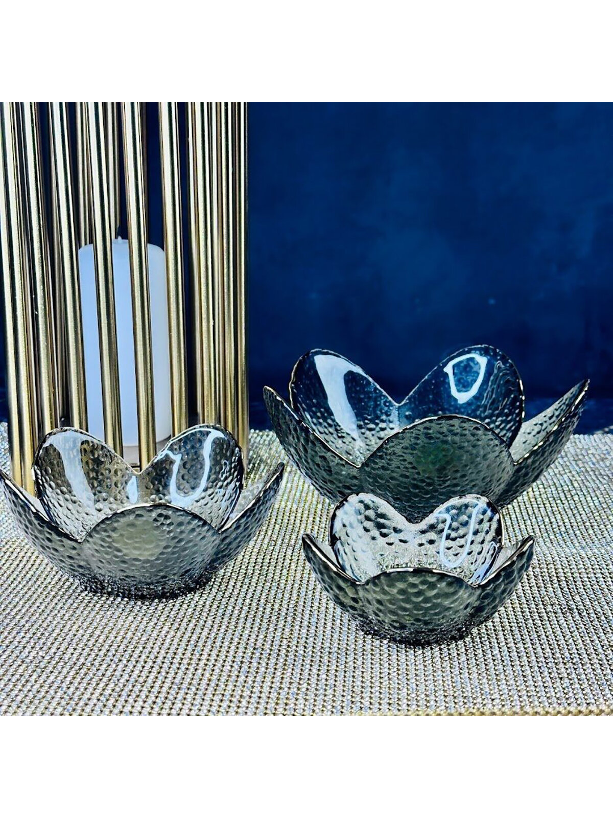 Салатники 3 шт Lenardi, стеклянные, 16 см