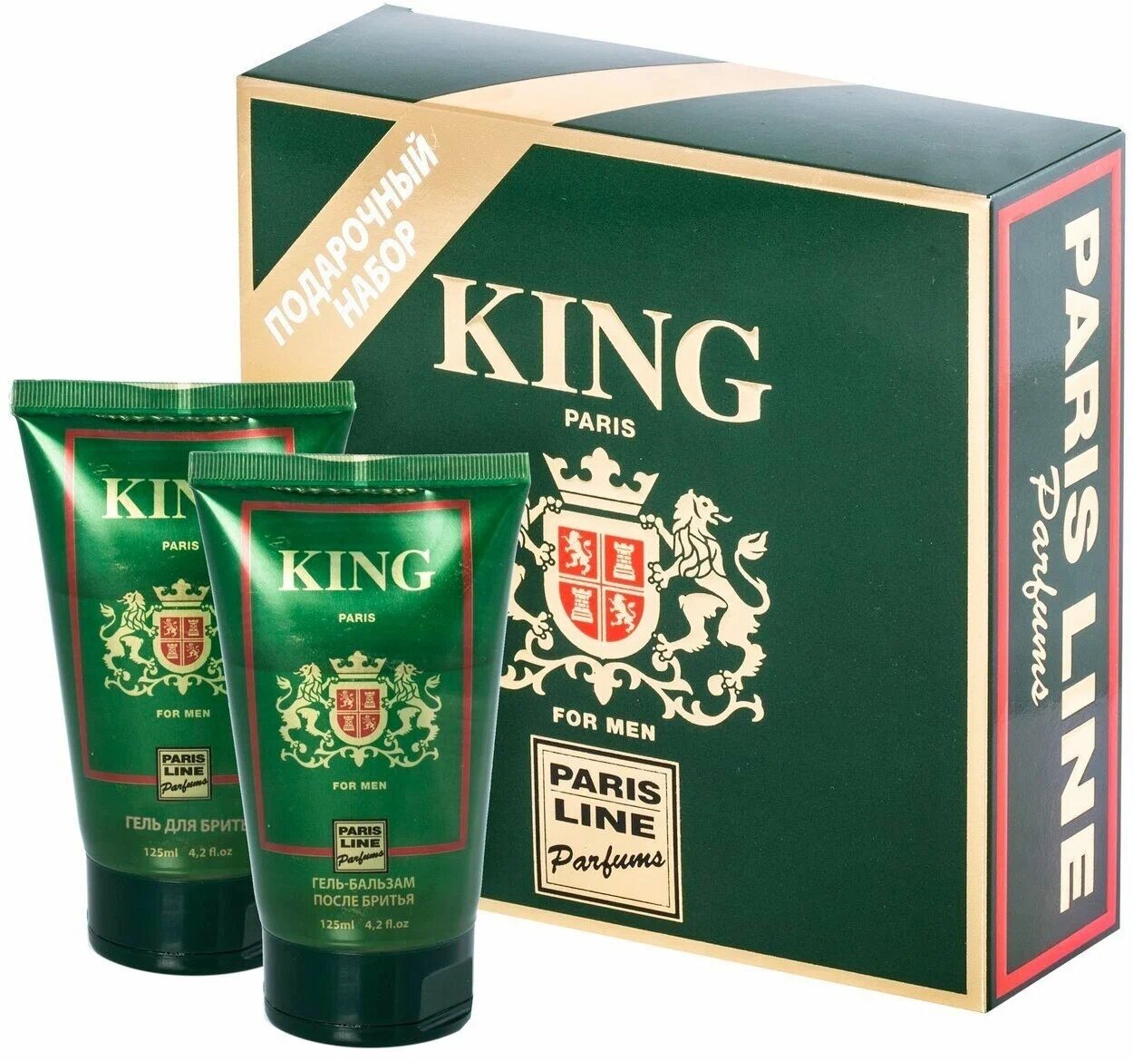 Paris Line King набор: гель для бритья 125 мл, гель-бальзам после бритья 125 мл