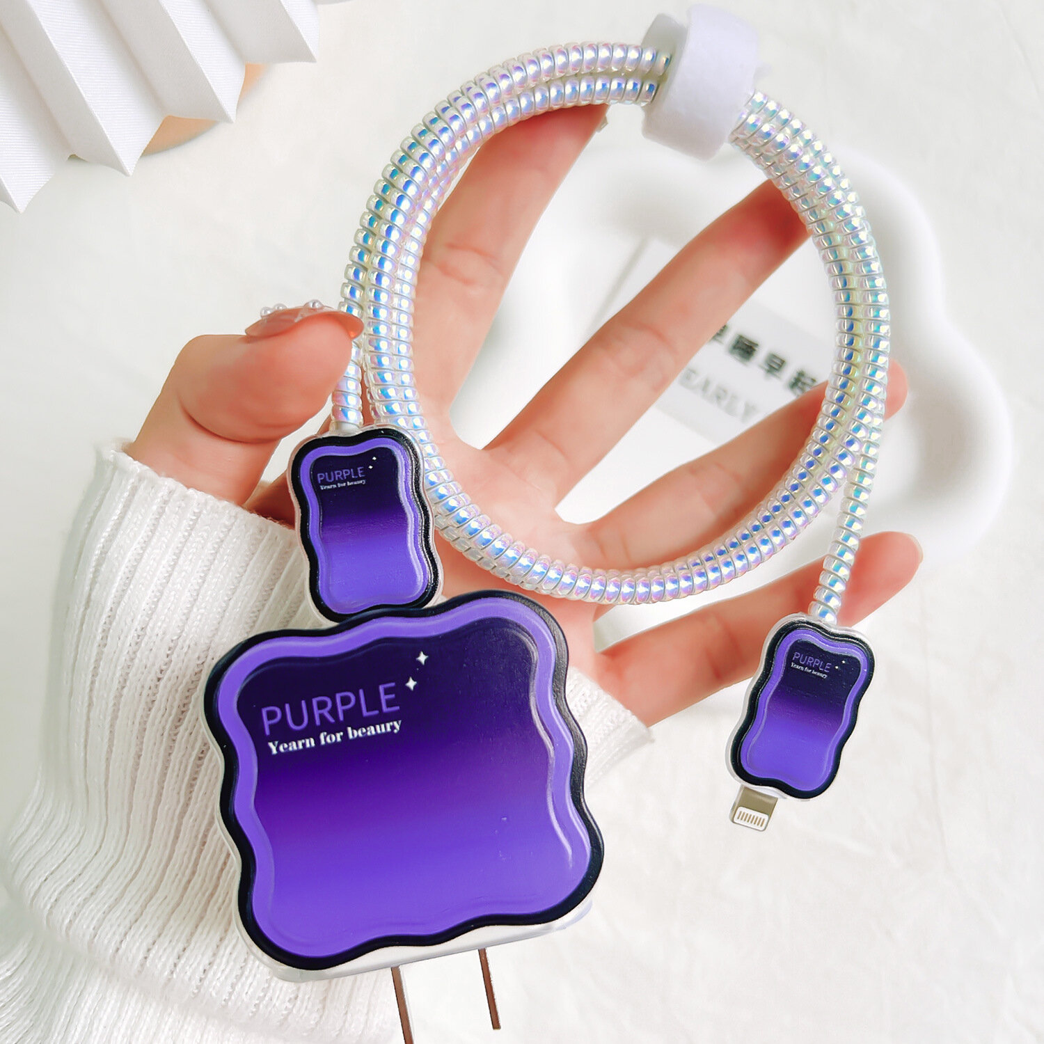 Чехол Hyun-Yue, для кабеля Apple, защита от падения, трехслойный