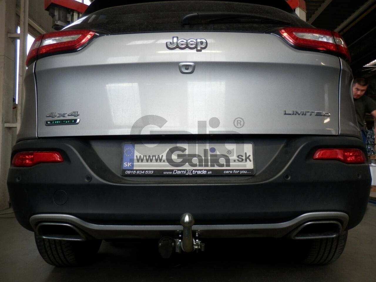 Оцинкованный фаркоп на Jeep Cherokee KL 2014-2018 (без электрики), Galia J013A