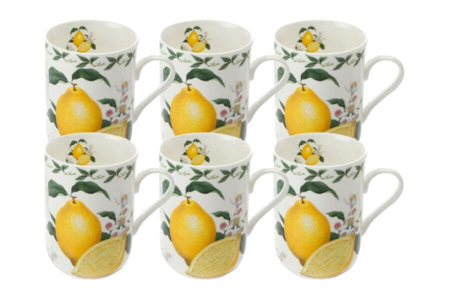 Набор 6 кружек Лимон 0.3л (Maxwell&Williams, страна Китай)