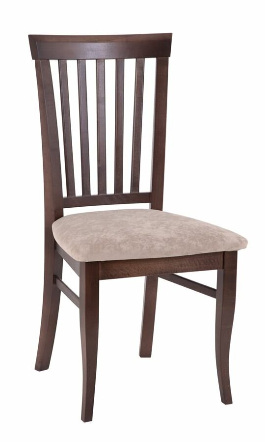 Стул полумягкий Лотос Red Black бежевый, темное дерево, дерево, ткань, мягкое сиденье, без подлокотников