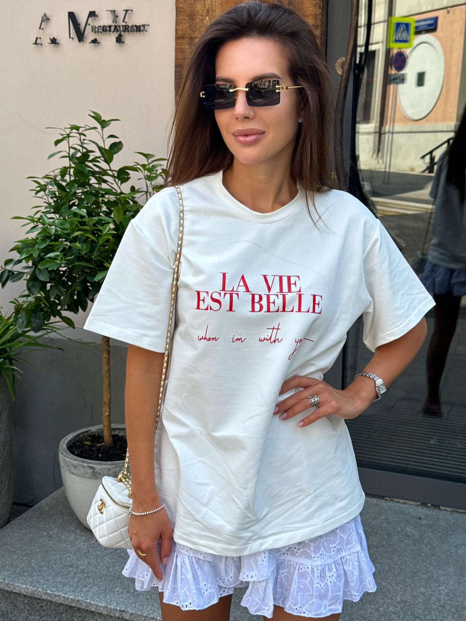 Футболка Футболка женская оверсайз белая