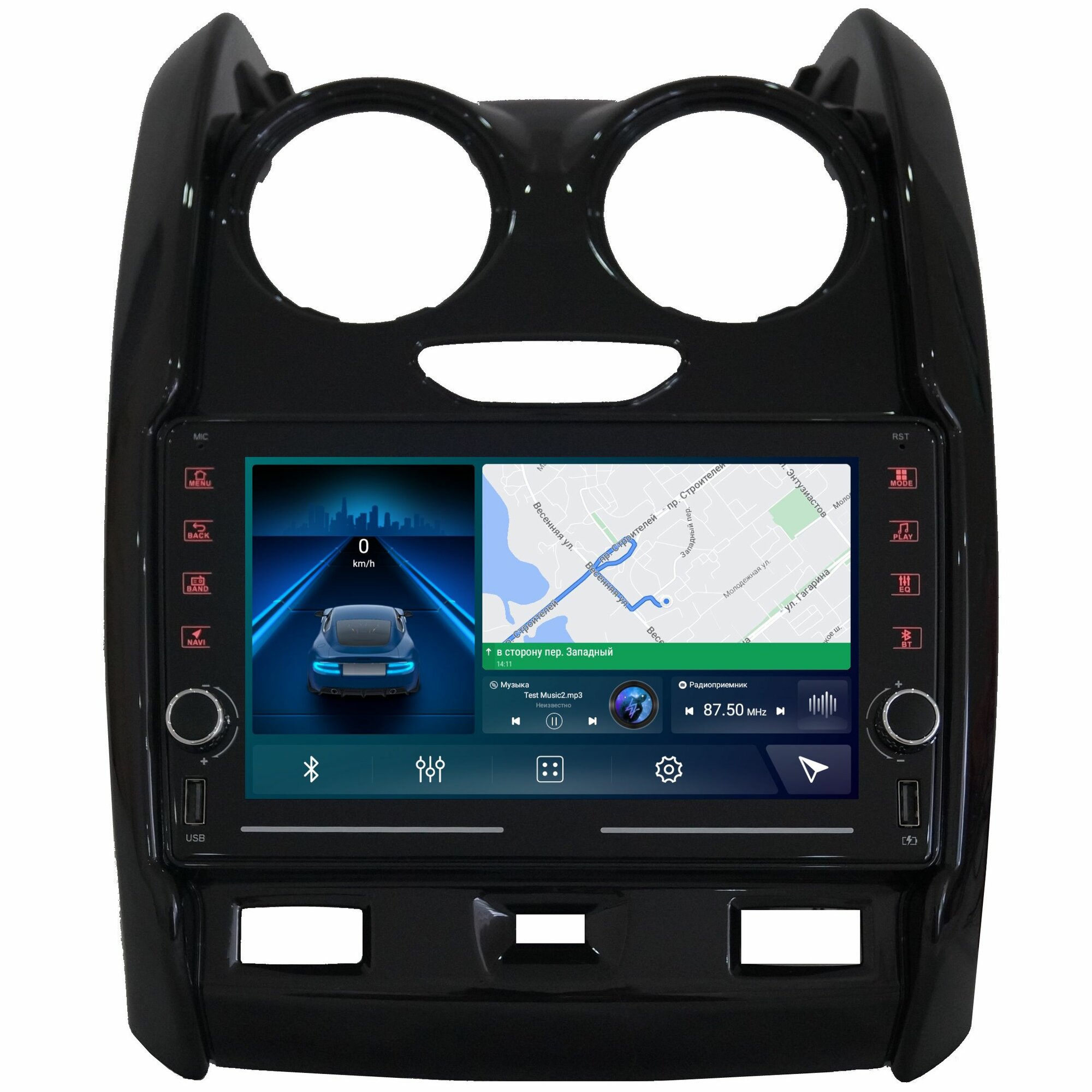 Магнитола R320 Рено Дастер 2 Renault Duster 2015-2021 - Android 12 - Процессор 8 ядерный - Память 4+64Gb - CarPlay - QLED - DSP 36 полос - 4G(Sim)