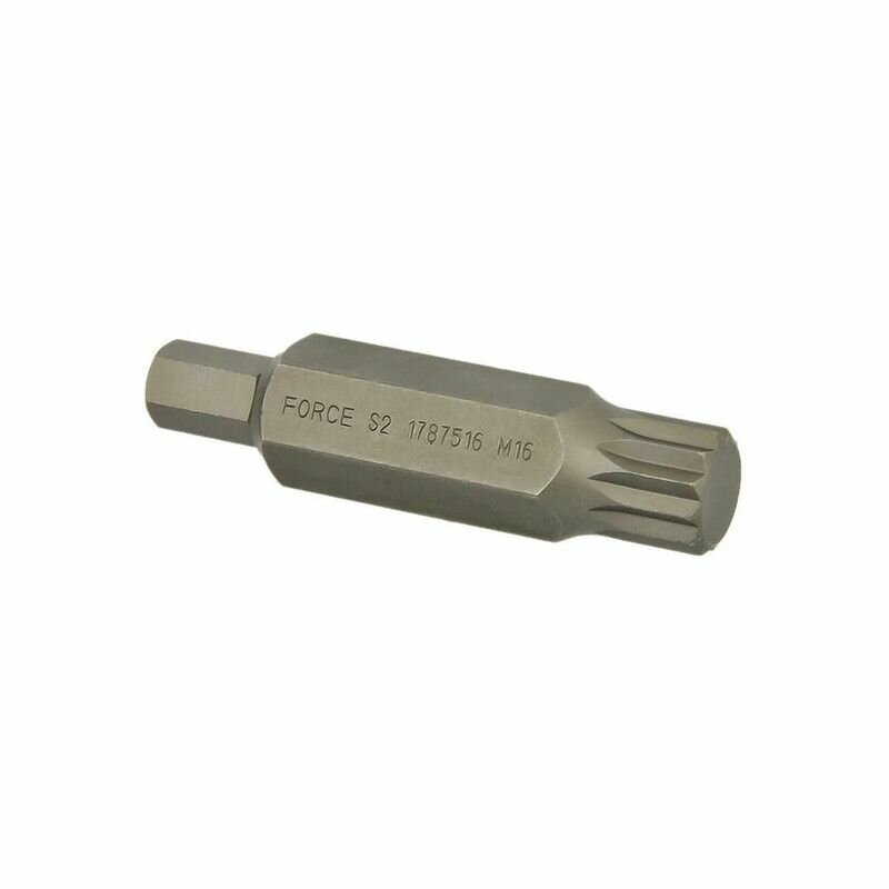 Бита 10 мм Spline M16 длина 75 мм, Force 1787516