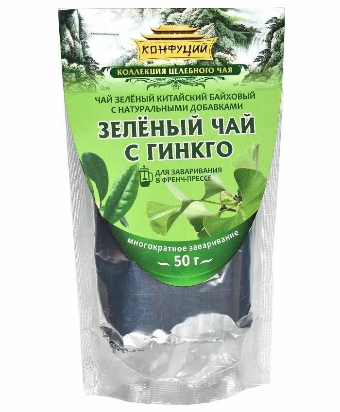 Конфуций Чай зеленый С Гинко, 50 г