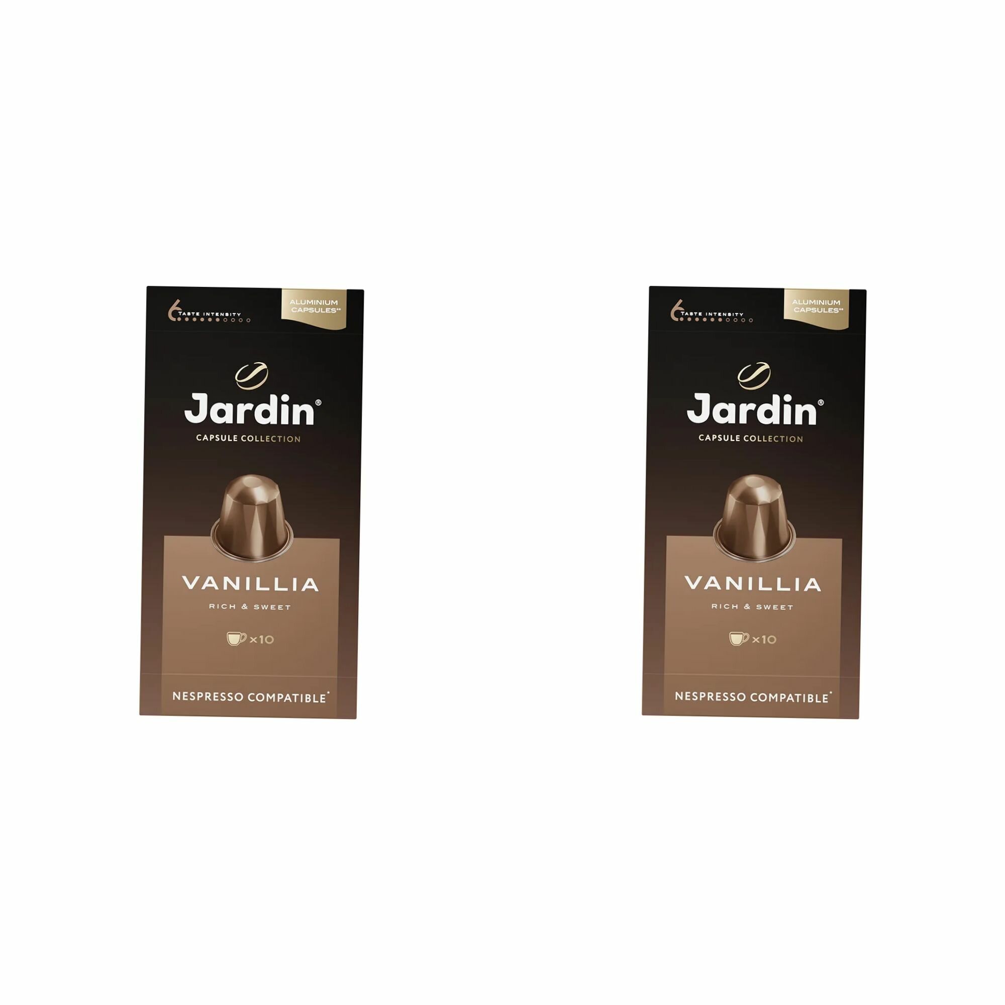 Jardin Кофе капсульный Vanillia молотый жареный, 5 г, 10 шт, 2 уп