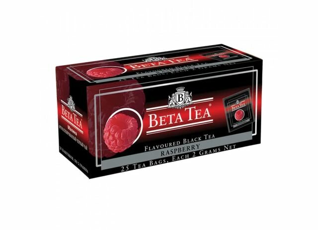 Beta Tea Черный чай в пакетиках Малина,25 пак.