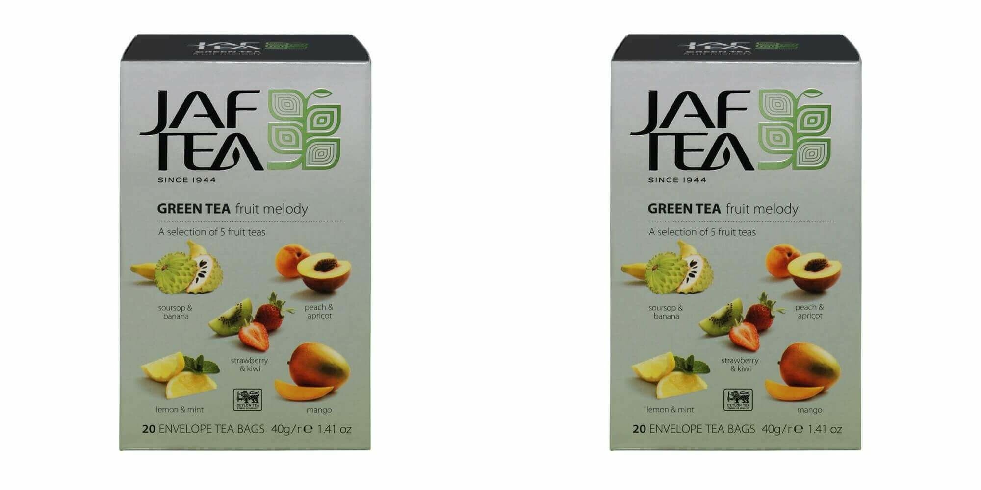Jaf Tea Чай зеленый , fruit melody , 20 пак х 1,5 гр, 2 уп.