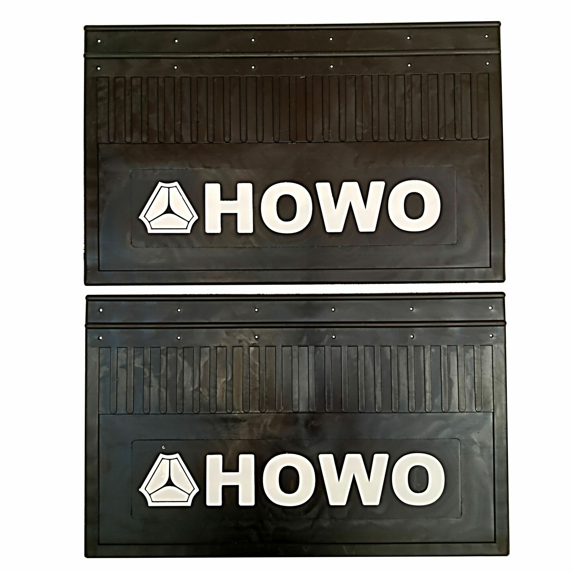 Брызговики резиновые на грузовой автомобиль HOWO (575х360мм) Задние. Резина (2 штуки) Сделано в России (26454)