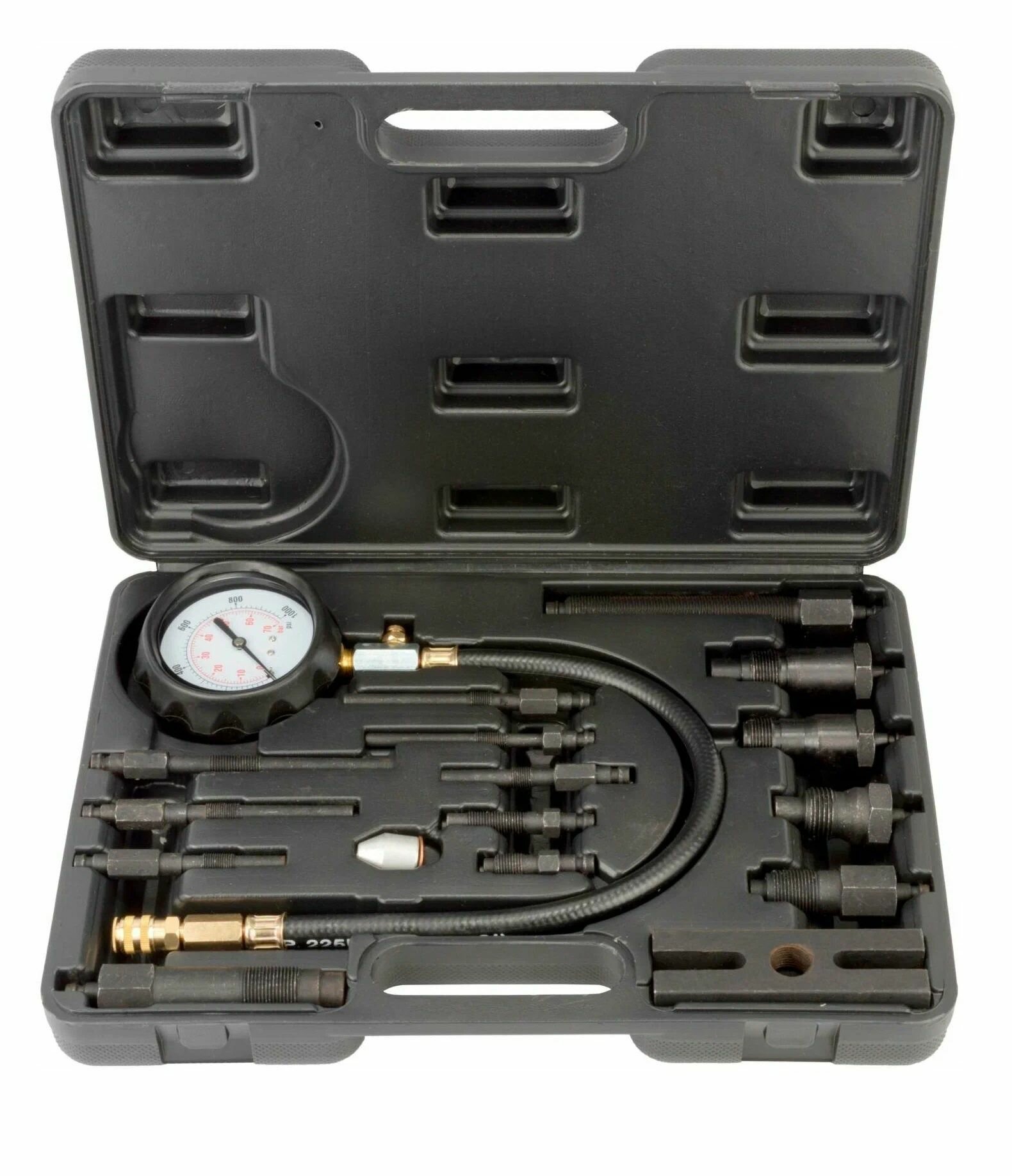 Компрессометр АвтоDело 40064 (Длина шланга - 340 мм) Универсальный. Дизель (70 атмосфер) (11628)