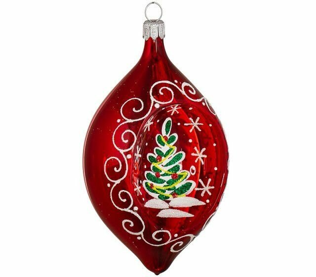 Игрушка на елку Прожектор "Елочка" с лункой 11см