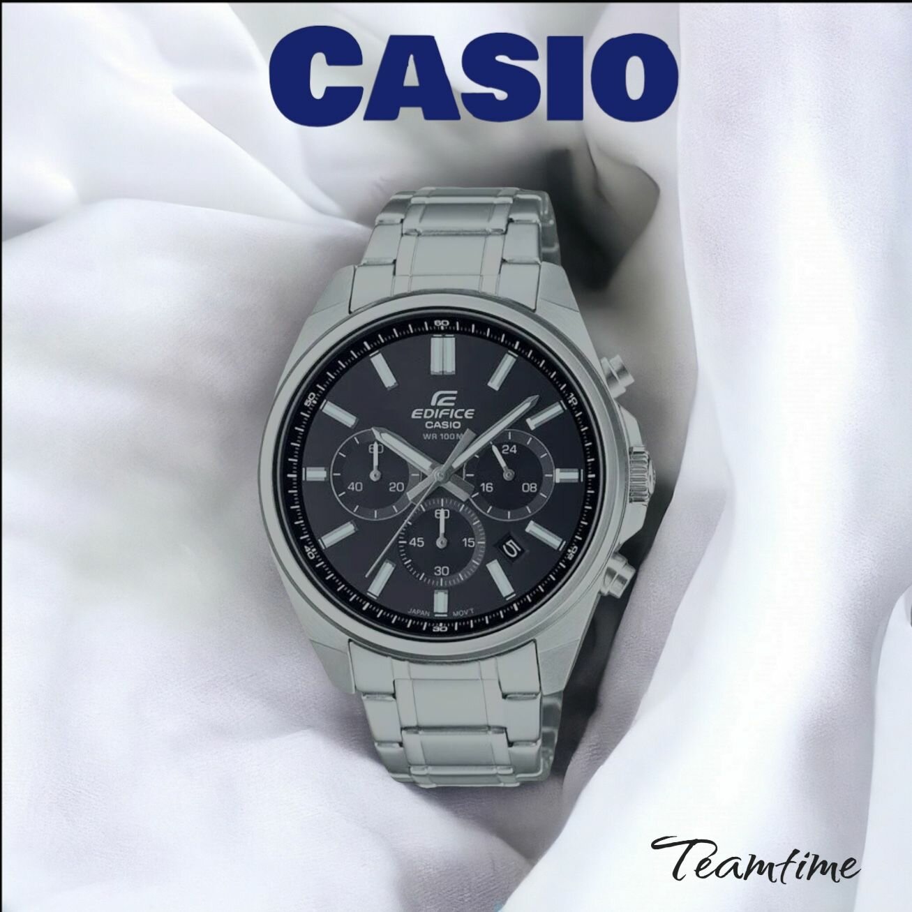 Наручные часы CASIO, черный, серебряный — фото 1