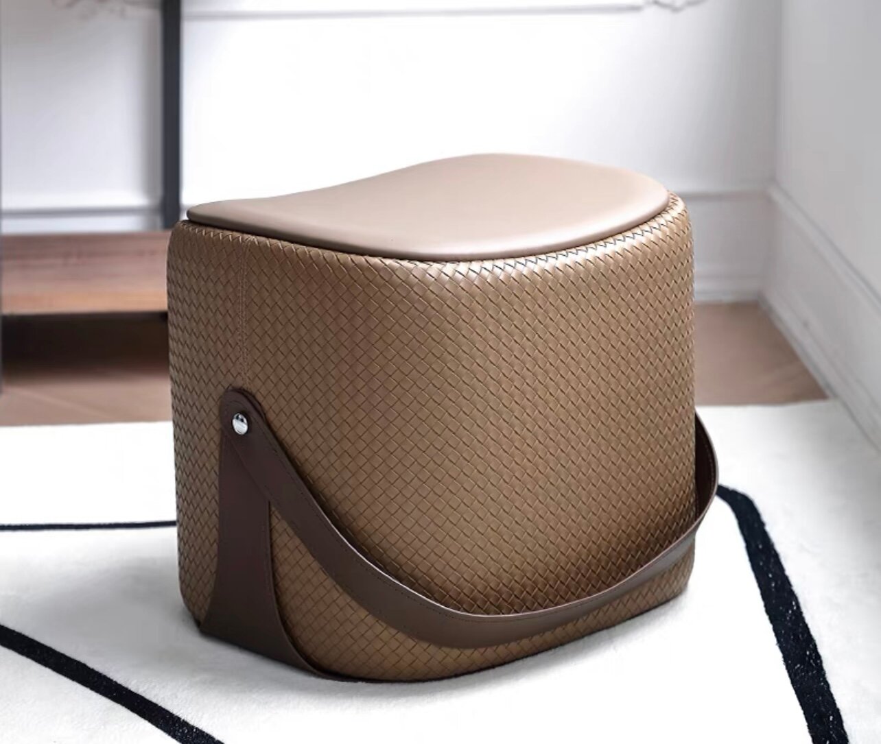 Пуф в итальянском стиле Bottega (бежевый)