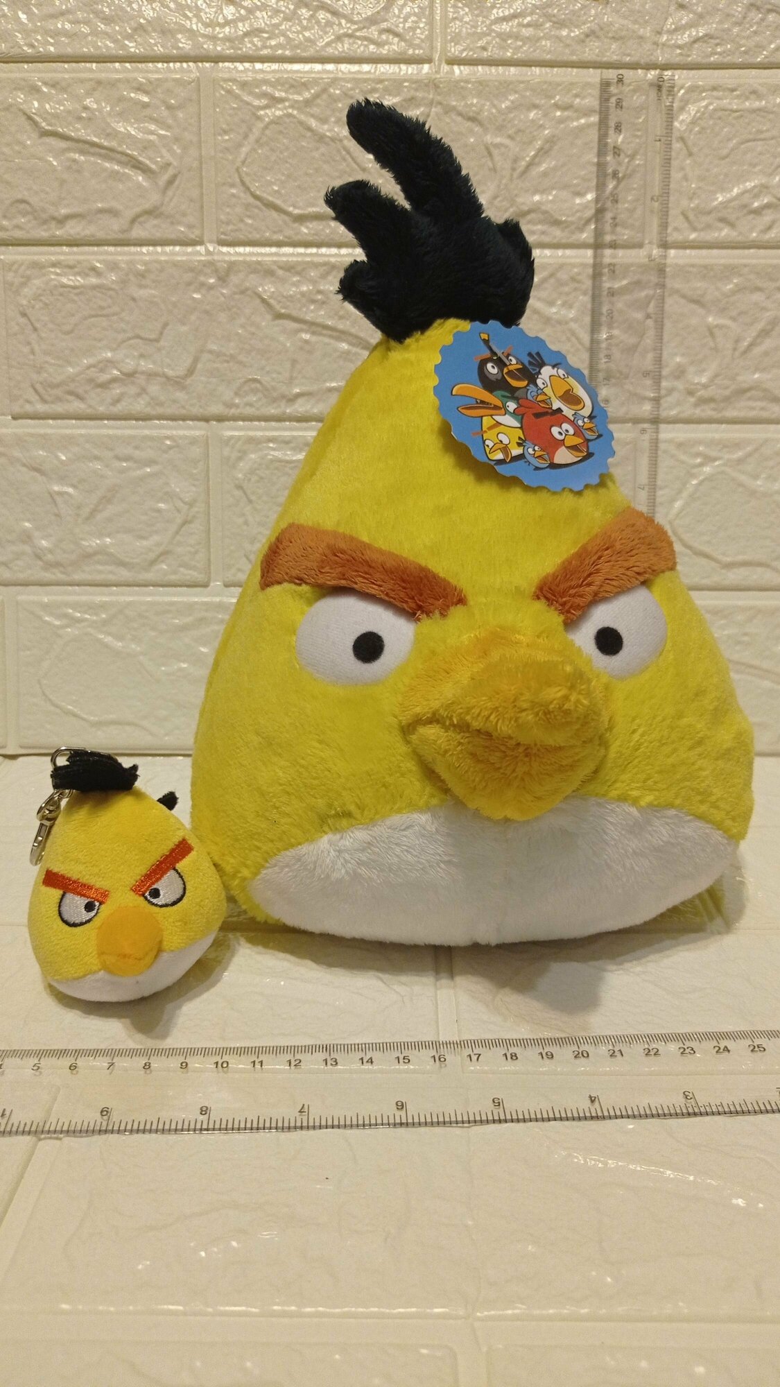 Angry Birds Мягкая игрушка ЧАК, CHUCK Энгри Бёрдс цвет желтый 2 штуки