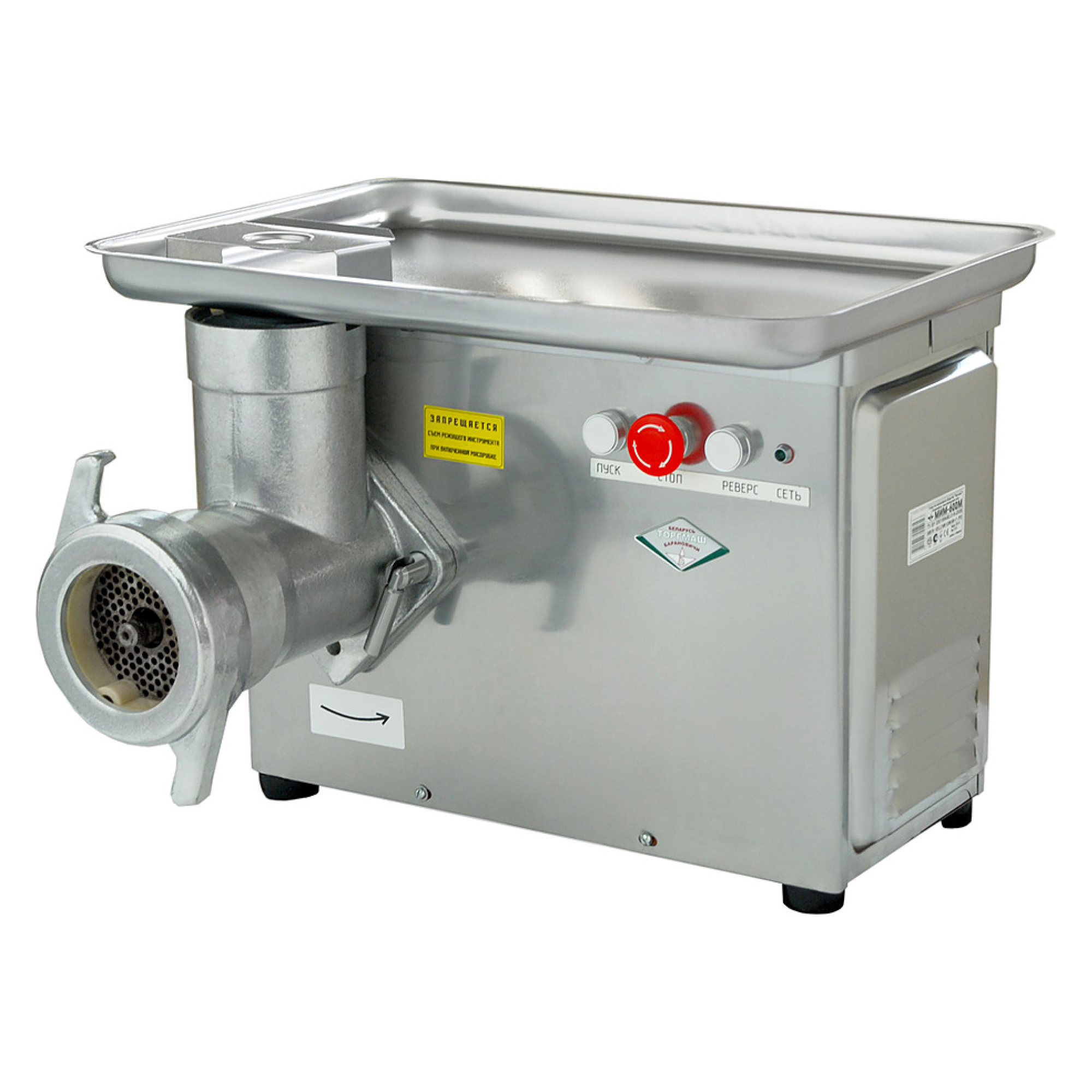 Мясорубка профессиональная промышленная МИМ-600М с реверсом, 380 В, 185 об/мин