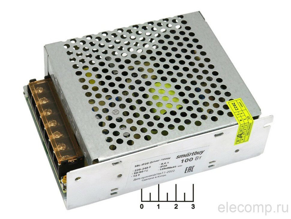 Блок питания 12V 8.4A 100W SBL-IP20-Driver-100W Smartbuy