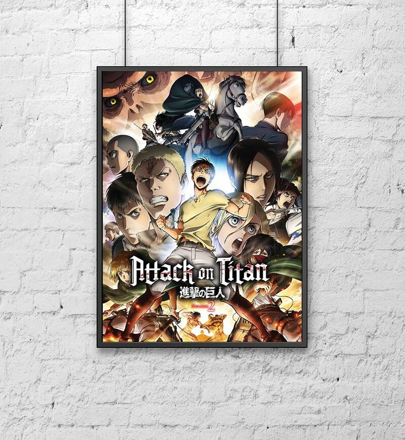 Постер для интерьера на стену (30х40 см). Аниме Атака Титанов (Attack on Titan)