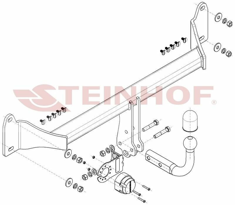 Фаркоп на BMW X2 F39, в т (паспорт и сертификат в комплекте)(без электрики) Steinhof. B-086