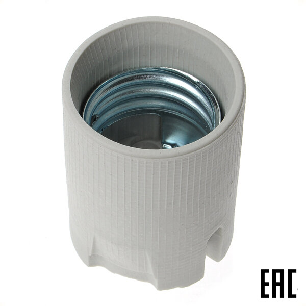 Патрон Е14 (81095+81109+81002+03210) резьбовой 1 кольцо термопластик белый Vossloh-Schwabe (2 шт. в комплекте)