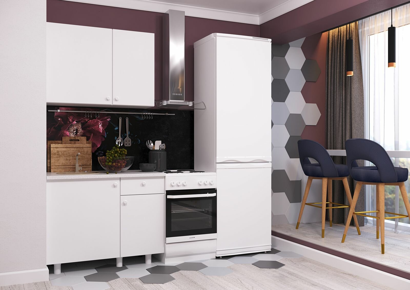 Кухня Point 100, цвет Белый