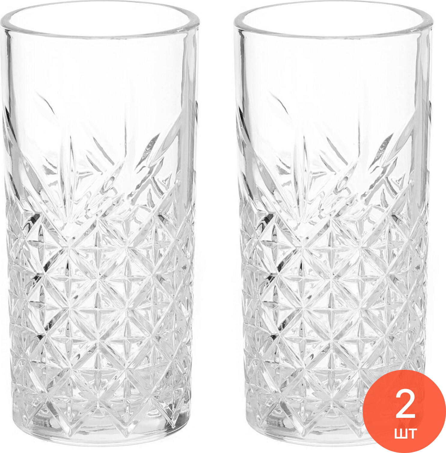 Набор стаканов Pasabahce / Пасабахче Таймлесс из натрий-кальций-силикатного стекла, прозрачный, 4 шт, 295мл (комплект из 2 шт)