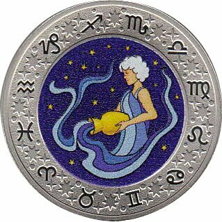 Официальный жетон Санкт-Петербургского монетного двора - Знаки зодиака "Водолей"