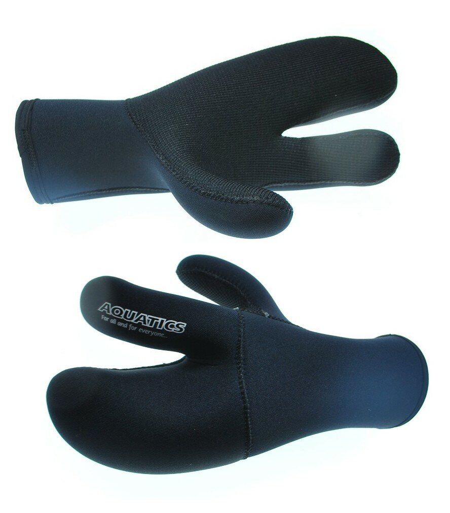Рукавицы трехпалые Aquatics с открытой порой 7 мм