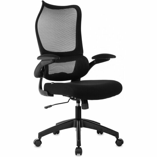 Кресло руководителя Бюрократ Sigma 1 черный сетка/ткань крестов. пластик