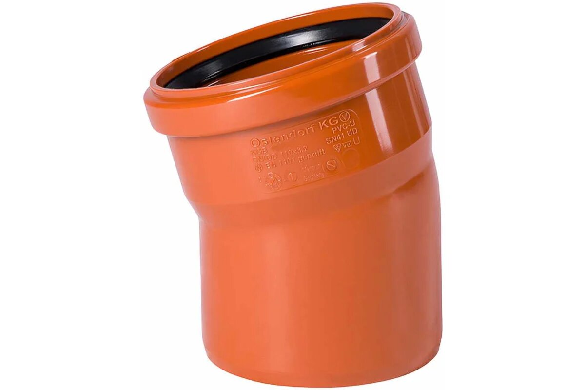 Ostendorf отвод наружной канализации 110 мм, 15 градусов, 220200 - трубопроводный элемент