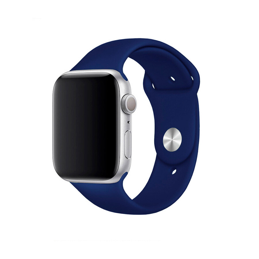Ремешок для Apple Watch 1/2/3/4/5/6/7/SE 42/44/45 мм силиконовый Dismac Deluxe Series Sport Band, синий