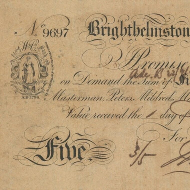 5 фунтов 1841 года Банк Англии, сувенирная копия, банкноты и купюры редкие коллекционные