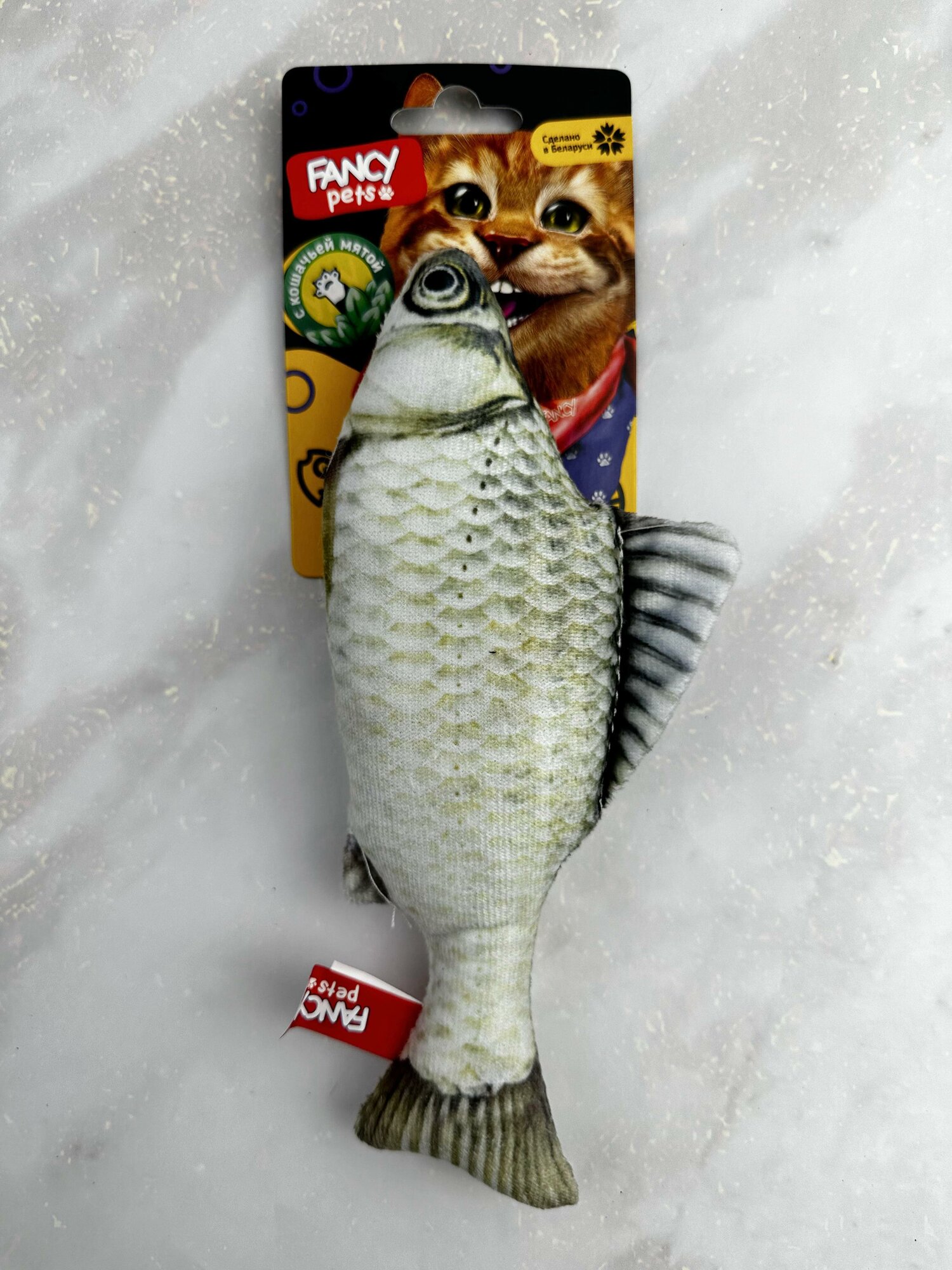 Игрушка для животных Рыба, с кошачей мятой