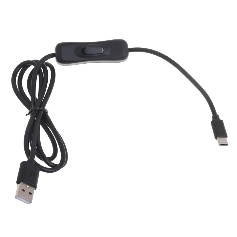 USB Type-C кабель с выключателем, 1.5 м, черный
