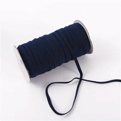 Эластичные ленты Spandex 3/6 мм 5 ярдов Темно-синий, navy, 3mm 5yards