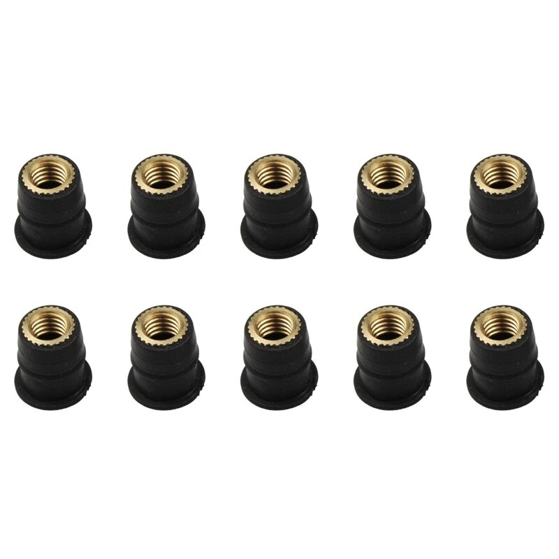 10 шт, Резиновые заклепки для лобового стекла мотоцикла, 5 мм