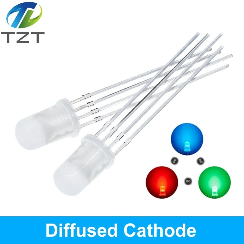 10 шт. светодиоды 5 мм Diffused Cathode