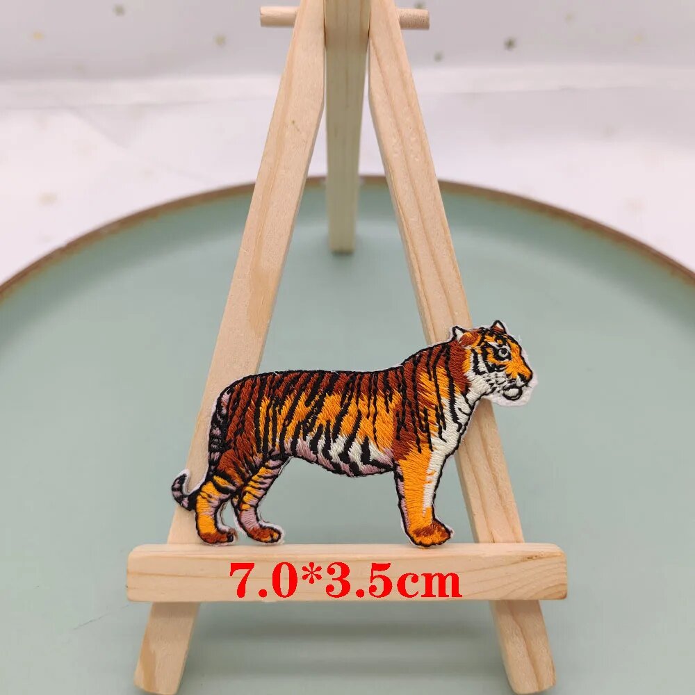 Нашивки с тигром, жирафом, слоном DUTRIEUX Tiger patch