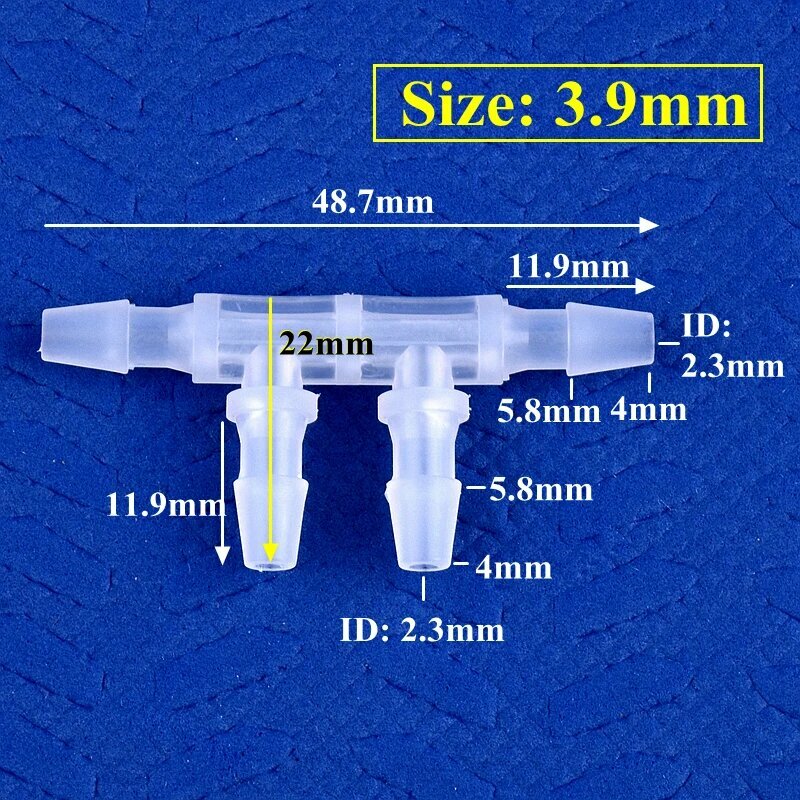 SgooHan Полипропиленовые боковые 4-ходовые разъемы для ирригационной системы 3.9mm, 5 Pieces