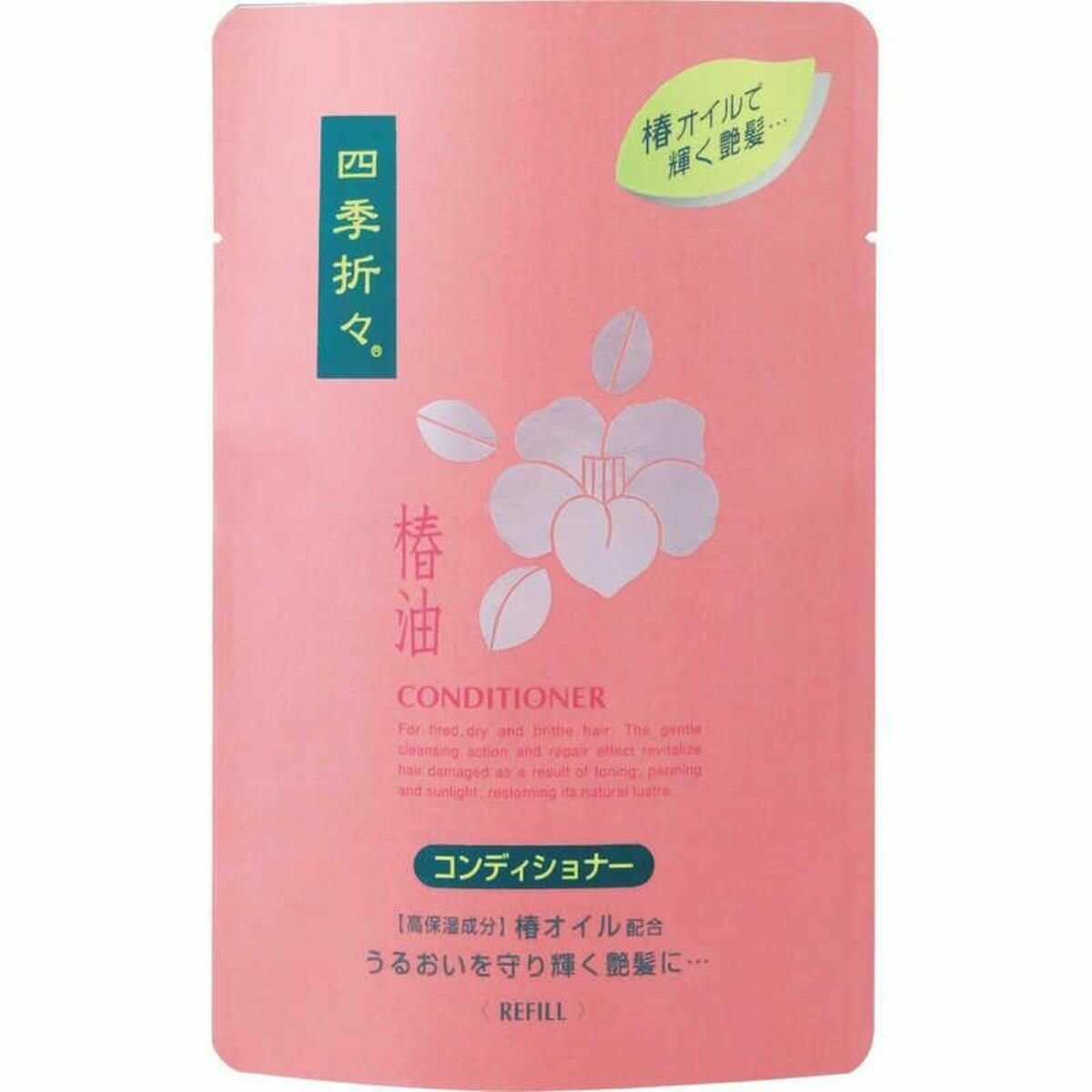 KUMANO YUSHI Кондиционер для сухих и поврежденных волос Shikioriori Camellia Oil c маслом камелии, 450мл.