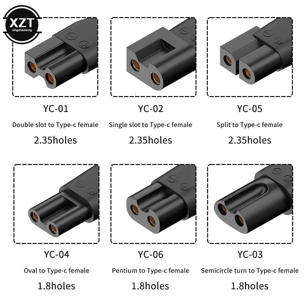 WYMECT Адаптеры зарядки для электробритв Type-C 6 шт. X