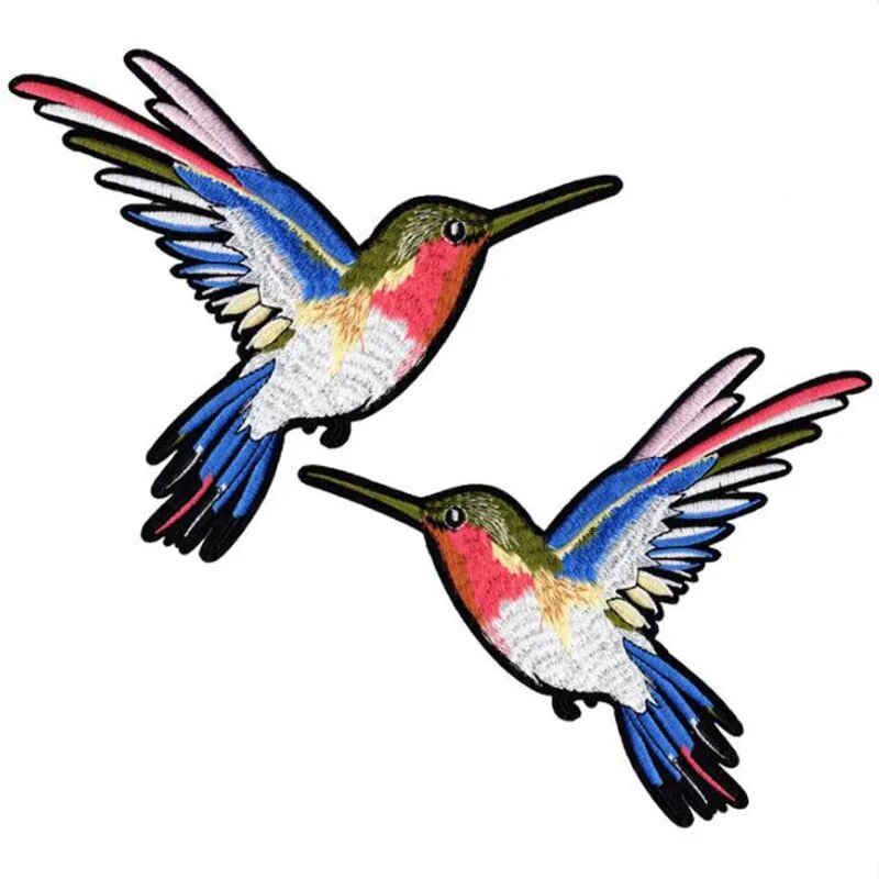 Наroidered Blue Bird Iron-On Patch for Clothing and Accessories