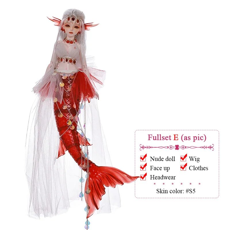 Шарнирная кукла Fantasy Angel Siren 1/4 Красный, Siren Fullset E
