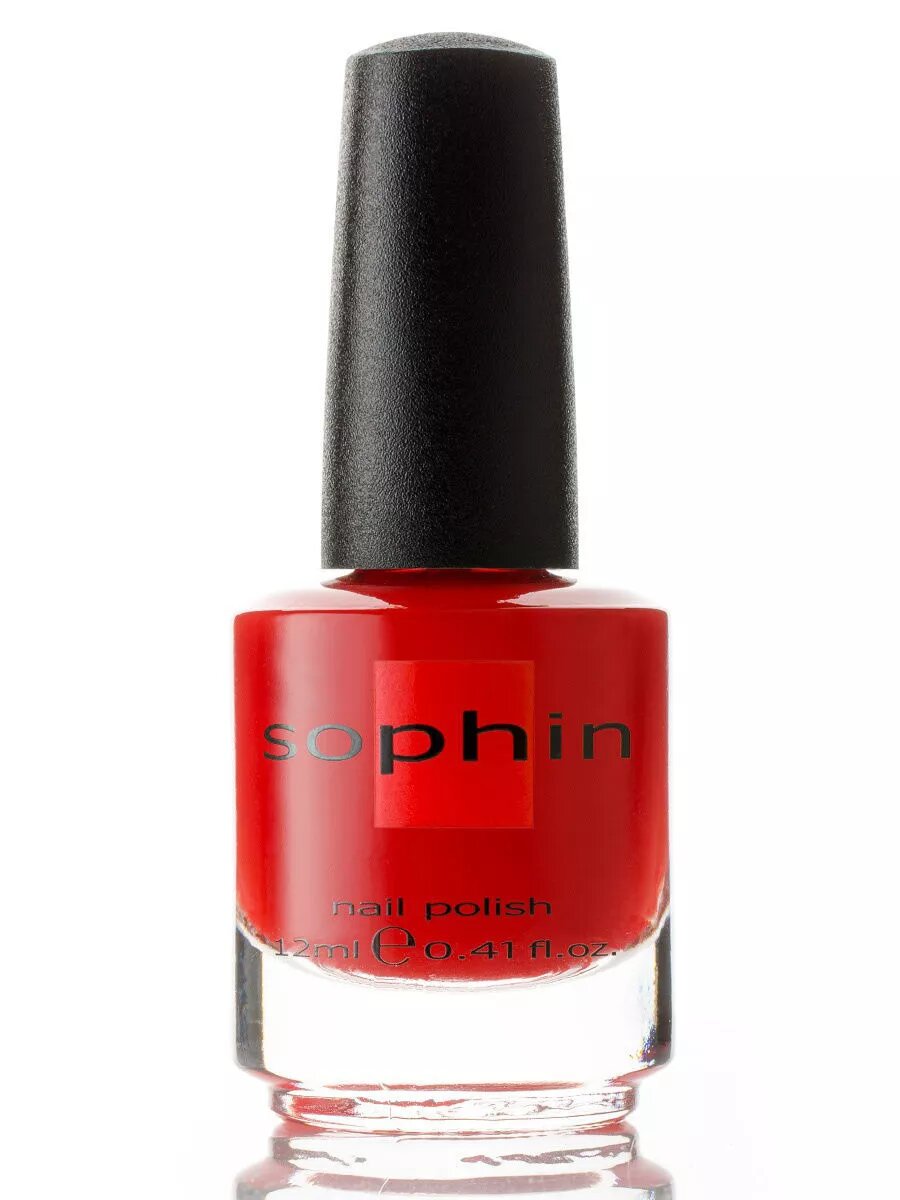 Лак для ногтей Sophin №02, для маникюра и педикюра, алый, 12мл