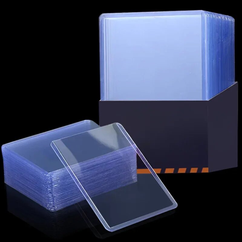 Прозрачные карманчики для карт, ПВХ, 50 штук 1pcs, blue--100x75mm