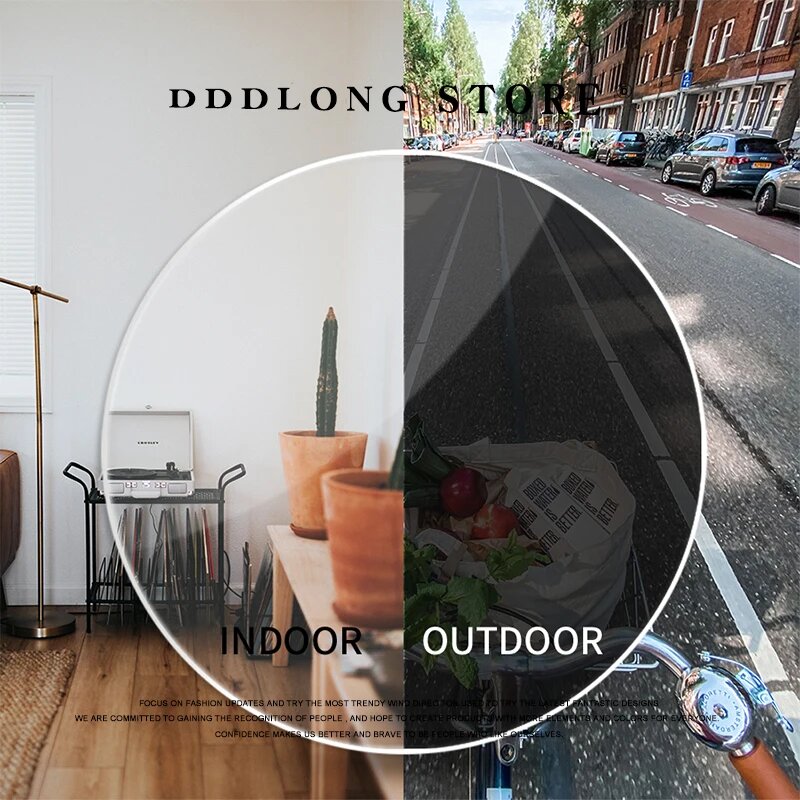 Фотохромные линзы DDDLONG для близорукости 1.56 1.61 1.67 Gray Hyperopia, <-4.00, 1.56