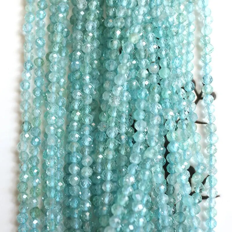 Полудрагоценные бусины Апатит 2мм 3мм 4мм facet 4mm