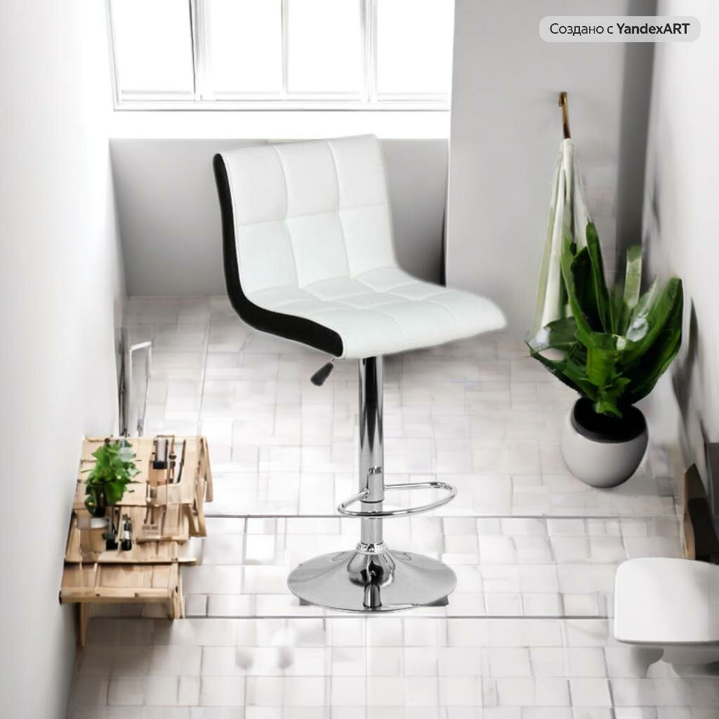 Барный стул Эколайн "Олимп", экокожа, металлический каркас, до 100кг